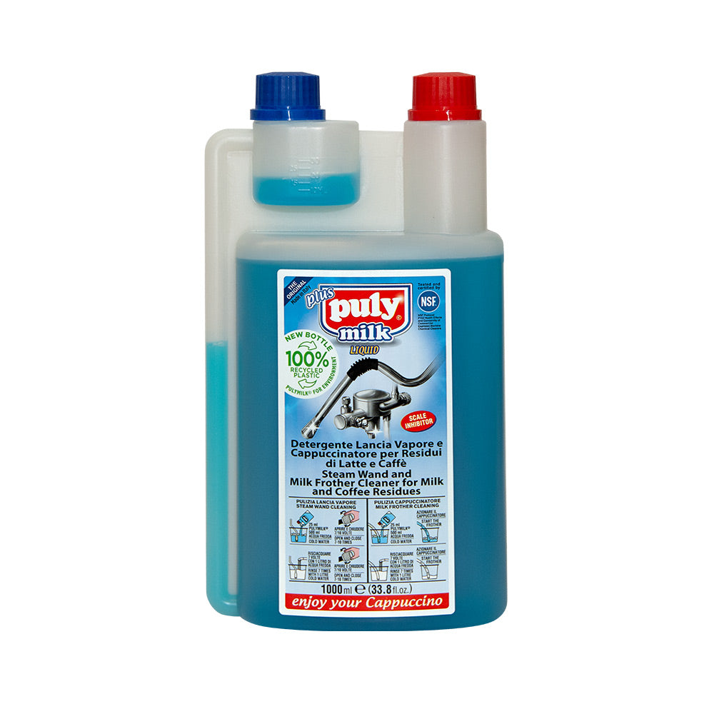 Puly Milk Plus Coffee Machine Steam Wand and Milk Jug Cleaning Solution 1L